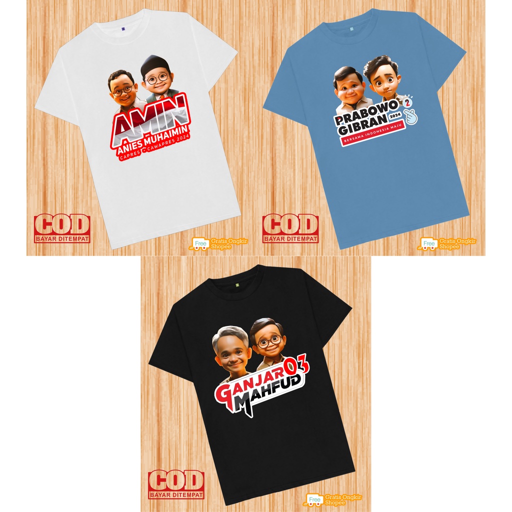 Jual KAOS CAPRES 2024 ANIMASI / KAOS GANJAR / KAOS ANIES / KAOS PRABOWO ... Jual KAOS CAPRES 2024 ANIMASI / KAOS GANJAR / KAOS ANIES / KAOS PRABOWO ...