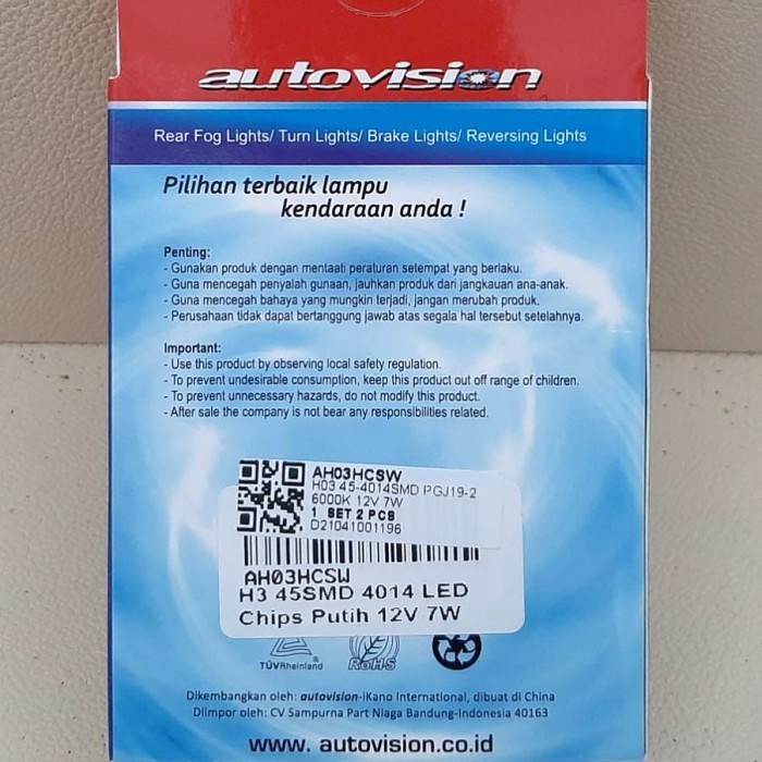 Jual Led Autovision Mikrozen H3 6000K 12V/7W Star | Shopee Indonesia