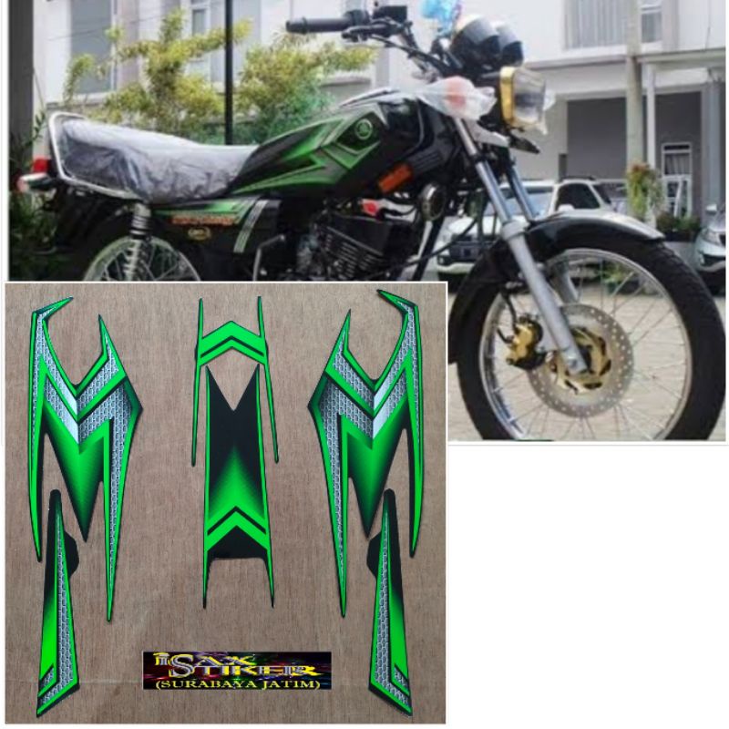 Jual Striping original Yamaha RX King SE hitam Lis hijau tahun 2004 ...