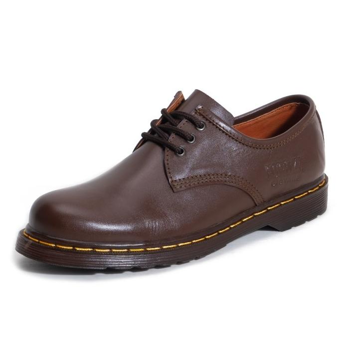 Jual Sepatu // Sepatu Docmart Pria Low Boots Kulit Asli Boot Kulit Asli ...