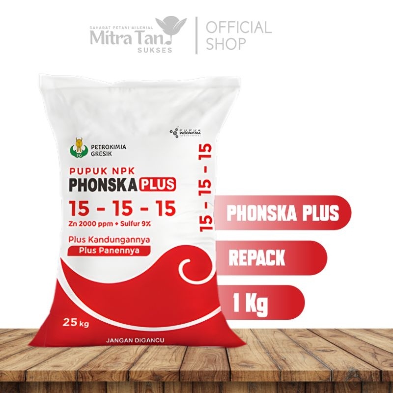 Jual PHONSKA PLUS NPK 15-15-15 - Repack 1Kg | Shopee Indonesia
