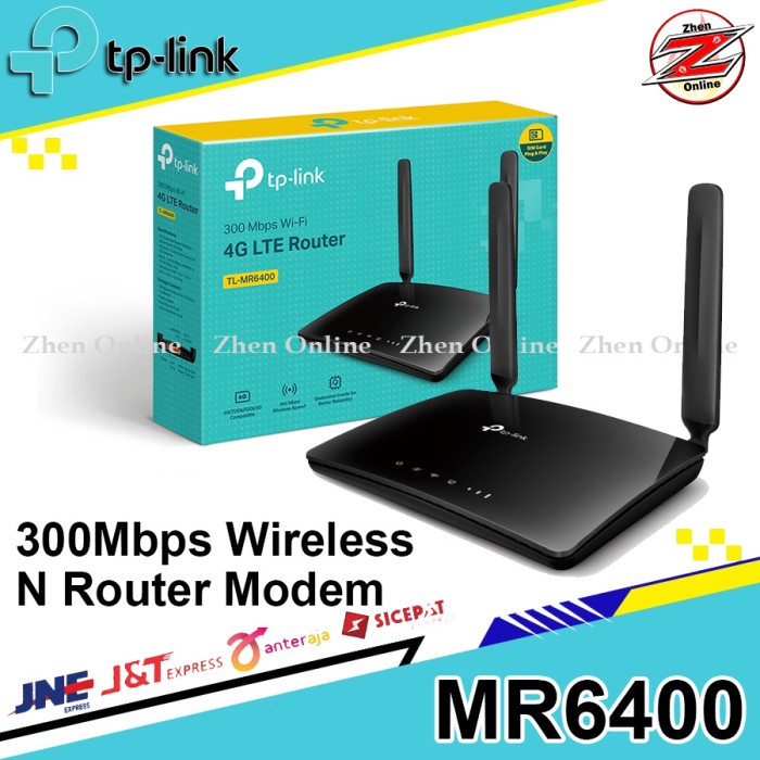Jual TP-LINK TL-MR6400 Wireless N300 4G LTE Router Modem Sim Card MR 6400 | Shopee Indonesia