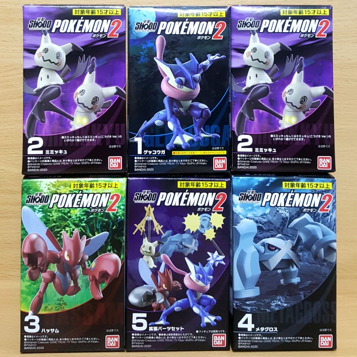 Jual SHODO Pokemon 2 [ALL 6/SET] Greninja Mimikyu Scizor Metagross ...