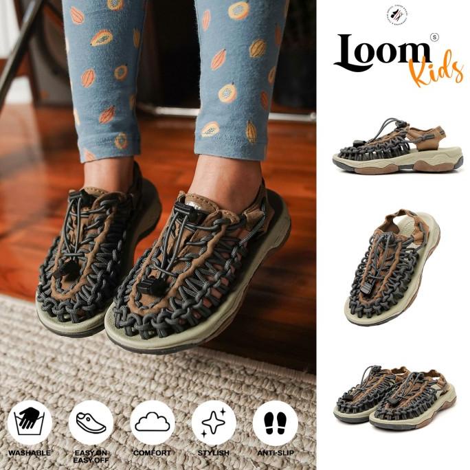 Jual Sandal Anak Portee Goods Loom Sandals Olive for Kids | Shopee ...