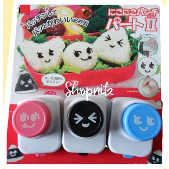 Jual Dgan*177 Nori Puncher 3 Face Cetakan Bento Seaweed Food Mold ...