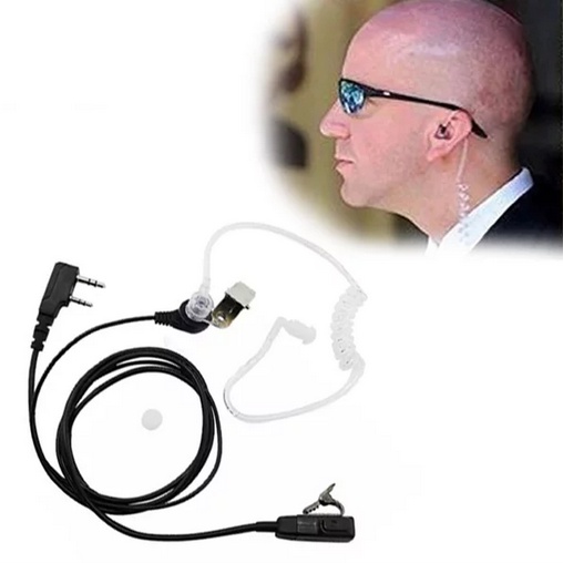 Jual GSA1 Xqf Headset Earphone Fbi Style Walkie Talkie K-011 Black Or-i ...