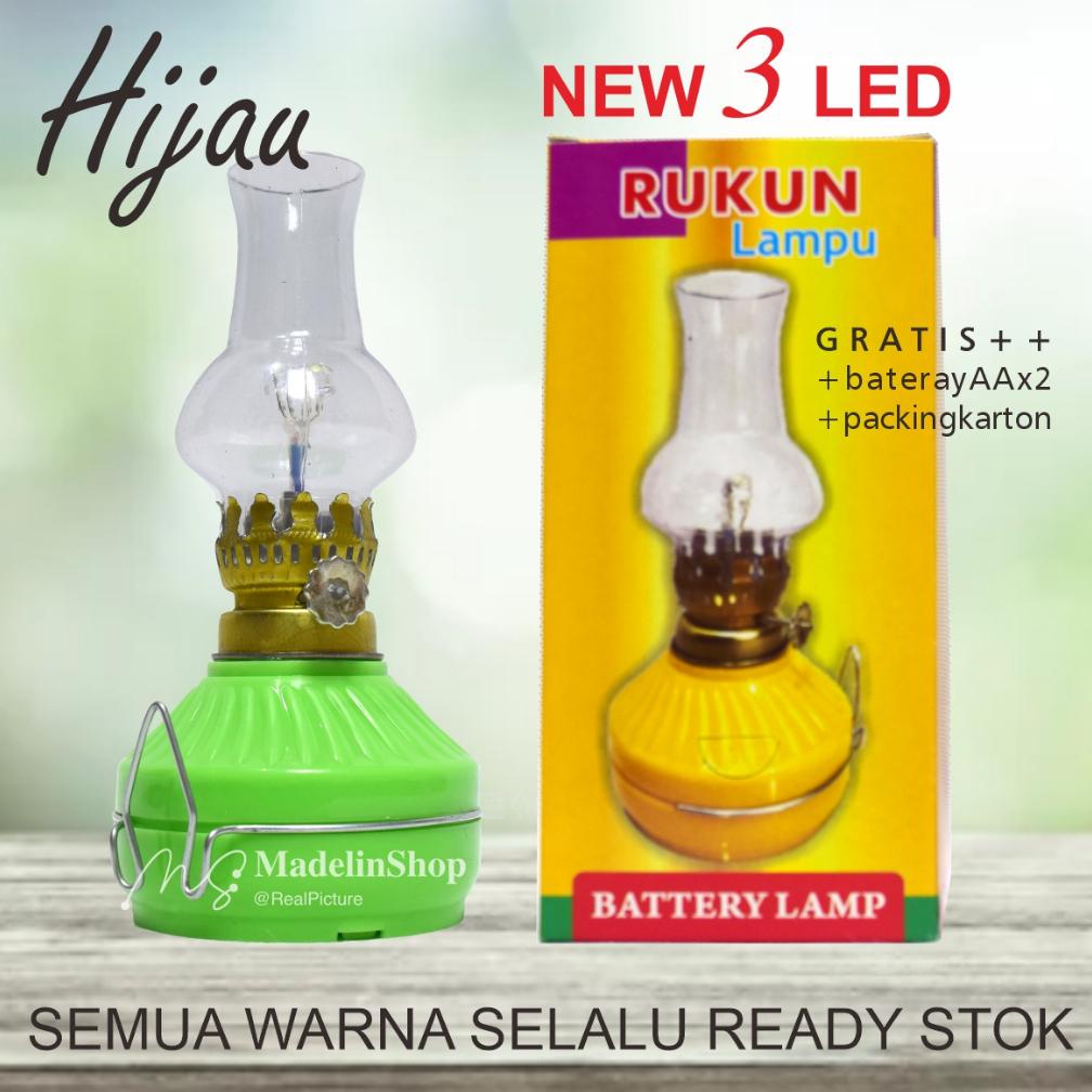 Jual Big Sale - Lampu Teplok 3 LED Jadul Plastik Gratis Bateray AA ...