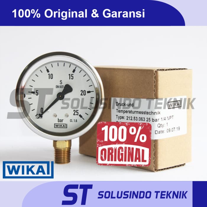 Jual [New] Wika Pressure Gauge 212.53.063 Raket Range 25 70 100 160 250 Bar Limited | Shopee ...