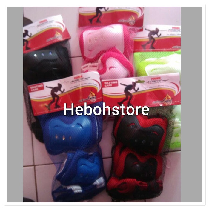 Jual Dekker Sepatu Roda /Dekker Sepeda /Knee Inline Protektor Satu Set ...