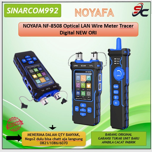 Jual Promo Noyafa Nf-8508 Optical Lan Wire Meter Tracer Digital Nf 8508 ...