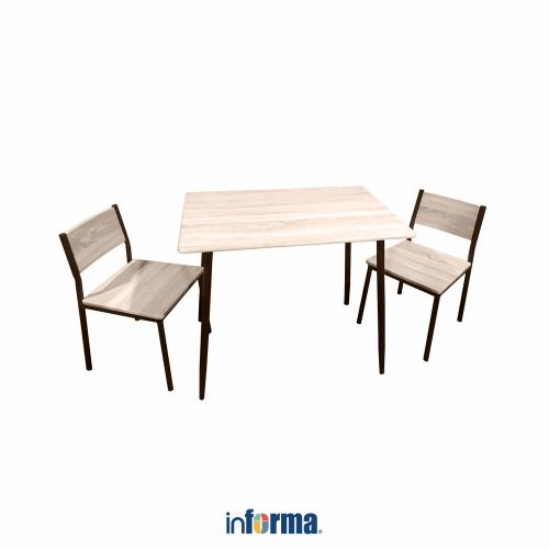 Jual Informa Lexon Set Meja Makan 2 Kursi - Cokelat Muda Dining Table ...
