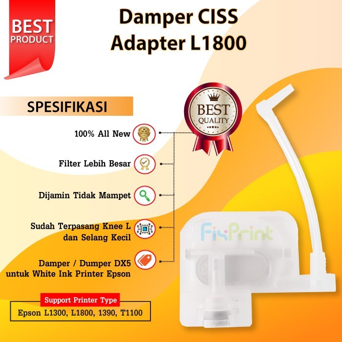 Jual Damper L1800 Dtg Ecosolvent Dumper Cartridge Epson 1390 Dtf Eco ...