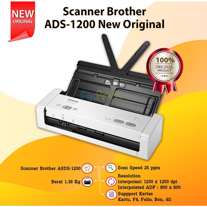 Jual Scanner Ads-1200 New Original Mesin Portable Scan Dokumen Ads1200 ...
