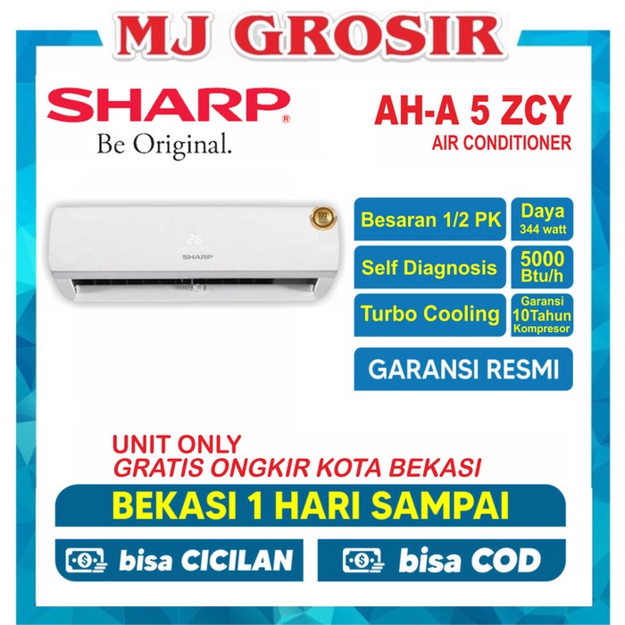 Jual Ac Sharp Ah-A 5Ucy 5 Ucy 1/2 Pk 350 W (Unit Only) | Shopee Indonesia