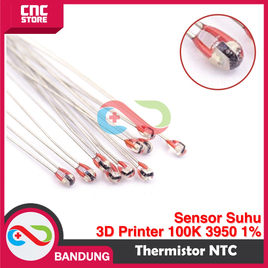 Jual SENSOR SUHU 3D PRINTER THERMISTOR NTC 100K 3950 1% | Shopee Indonesia