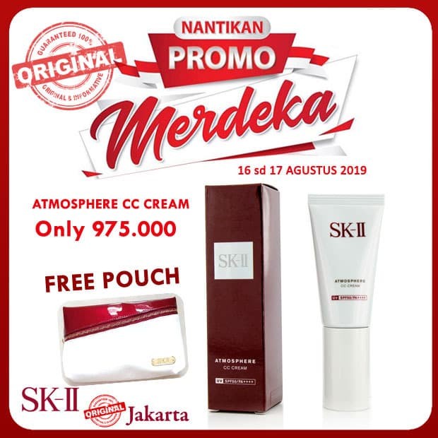 Jual SKII/SK-II/SKII/SK2/ ATMOSPHERE CC CREAM SPF 50 UKURAN 30GR | Shopee Indonesia