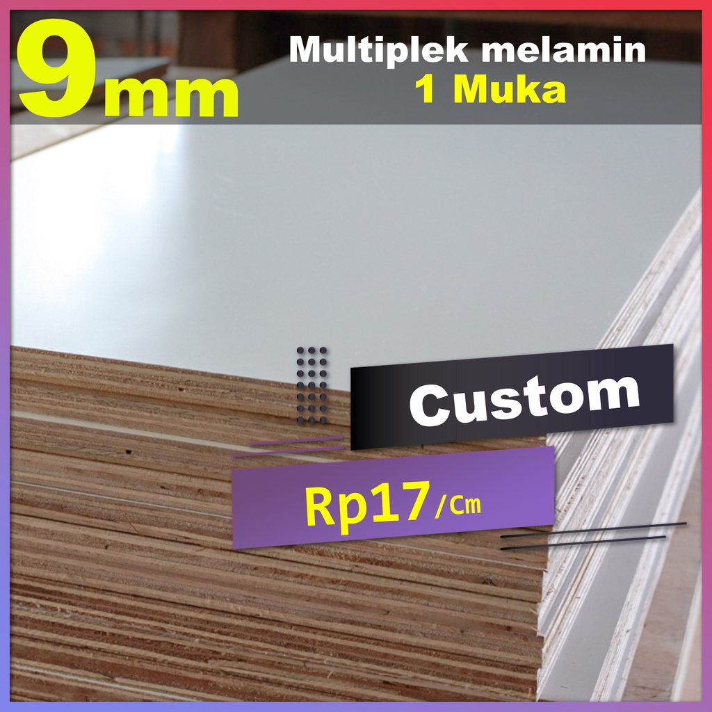 Jual multiplek 9mm melamin custom potongan | Shopee Indonesia