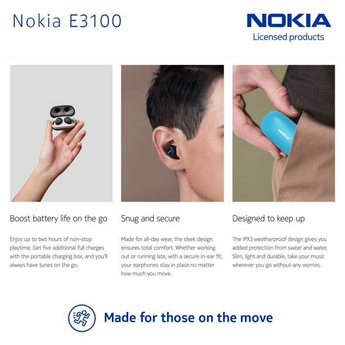 Jual Nokia Essential True Wireless Tws Earphone E3100 - Orange Ready ...