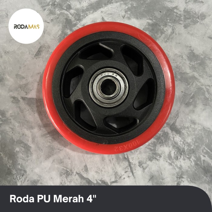 Jual Roda PU Merah 4 inch ( Roda Saja ) | Shopee Indonesia