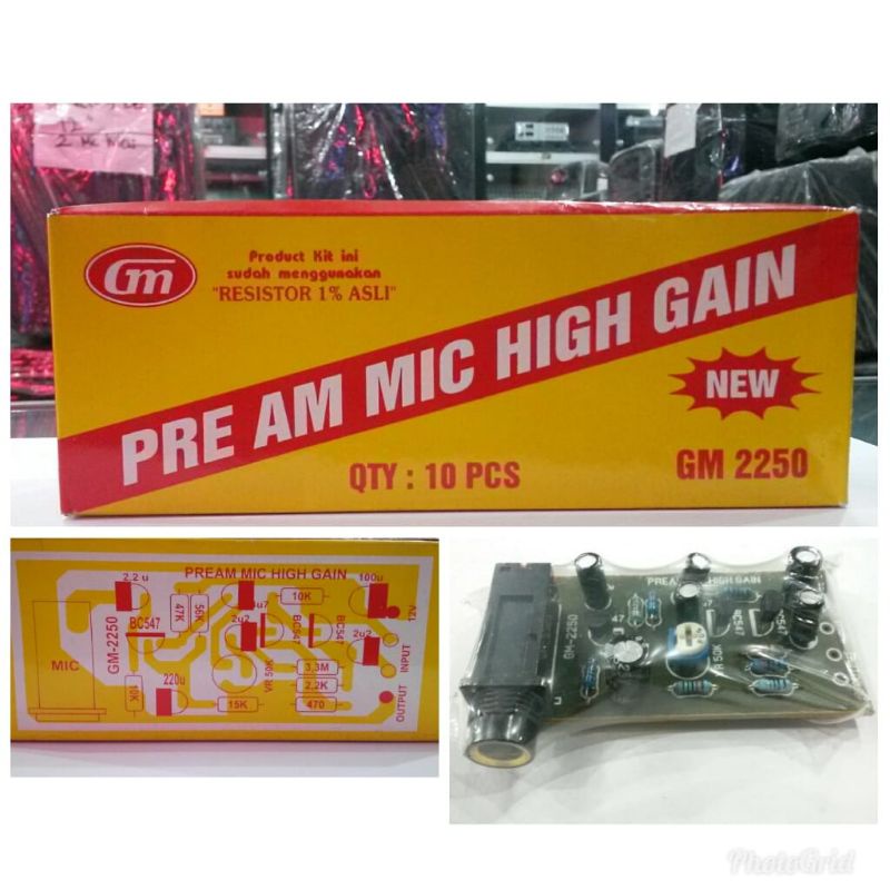Jual KIT RANGKAIAN PRE AMP MIC HIGH GAIN GM 2250 | Shopee Indonesia