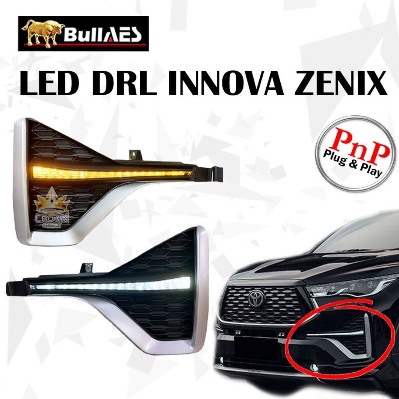 Jual Lampu LED DRL AES 2 in 1 Sein Running Welcome Light Toyota Innova ...