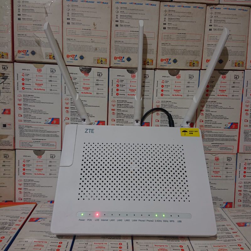 Jual ZTE ZXHN F670 GPON ONT (PREMIUM) Wifi Dual Band Antena 3 [Unit ...