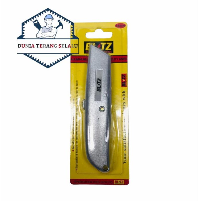 Jual Pisau Cutter Gipsum Blitz Aluminium 18Mm - Pisau Cutter Carpet ...