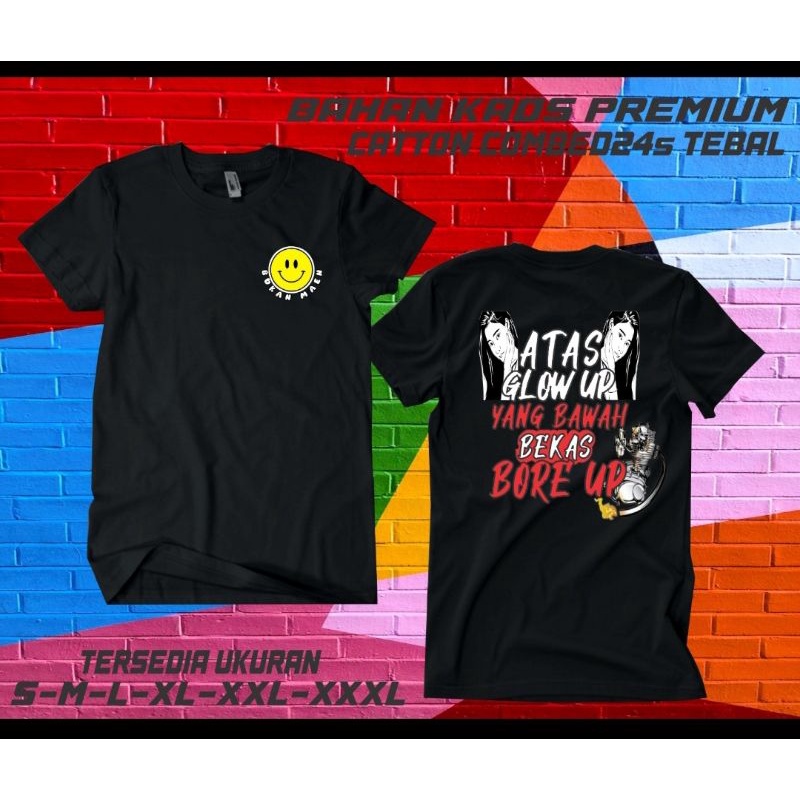 Jual kaos glow up bawah bekas galau up catton combed24s tebal | Shopee ...
