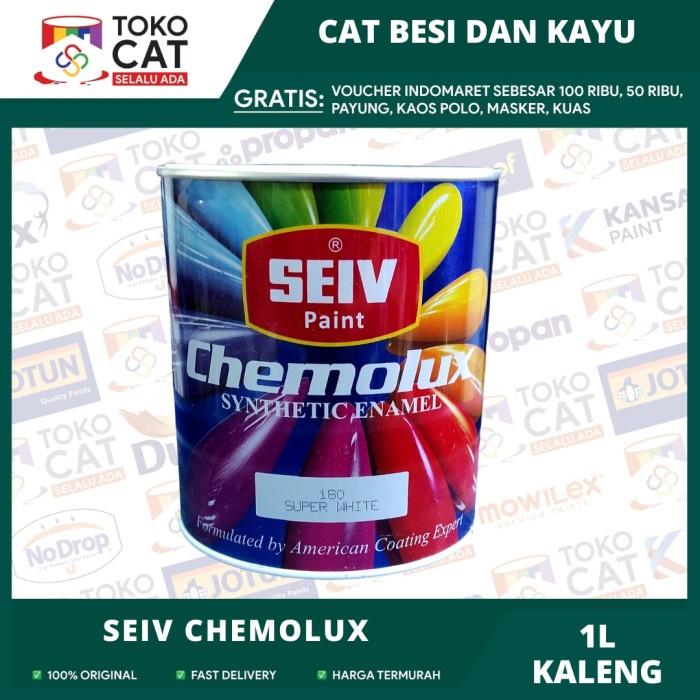 Jual CAT MINYAK KAYU BESI SEIV WHITE DOFF / WHITE GLOSS 1 LITER KLG ...