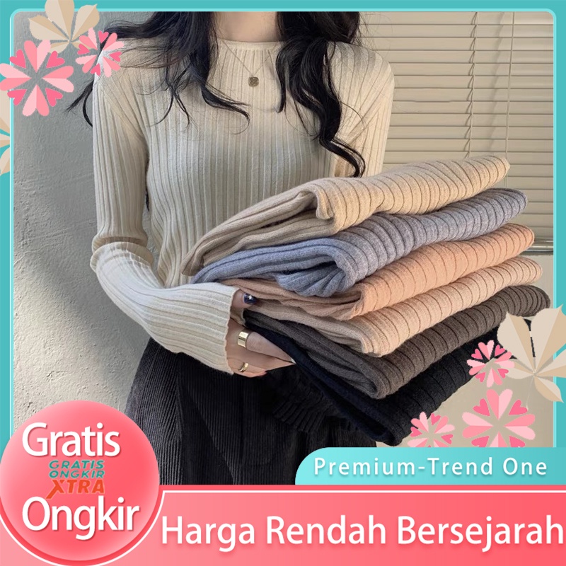 Jual Jiso Top Inner Rajut Oneck / atasan wanita baju/ Rajut Inner / Kerah Bulat - Atasan Wanita ...