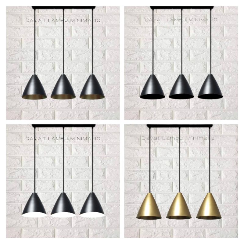 Jual Lampu gantung mini bar lampu resto lampu caffe rumah makan 3in1 ...