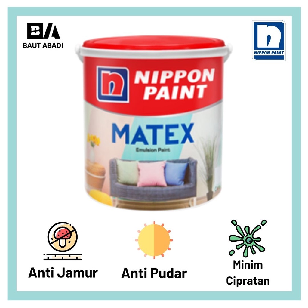 Jual Cat Tembok Matex Nippon Paint 20 kg - 3&4 | Shopee Indonesia