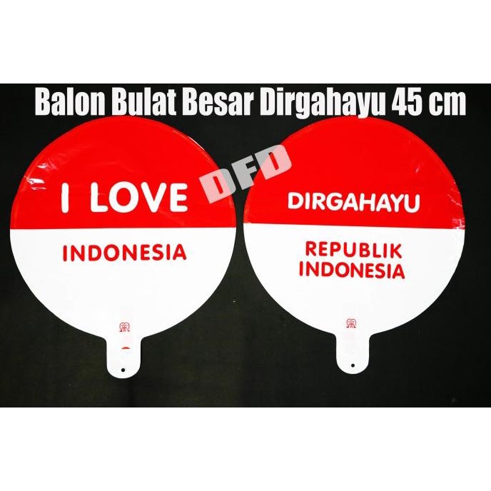 Jual Balon Foil 17An Dirgahayu Bendera Merah Putih Bulat Besar ...