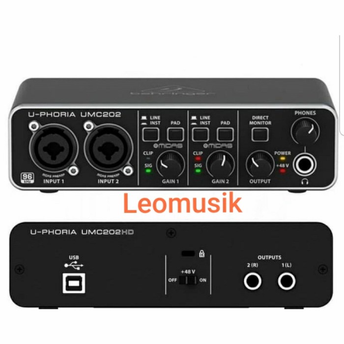 Jual BEHRINGER UMC 202 HD SOUNDCARD WITH MIDAS PREAMP ORIGINAL/UMC202HD ...