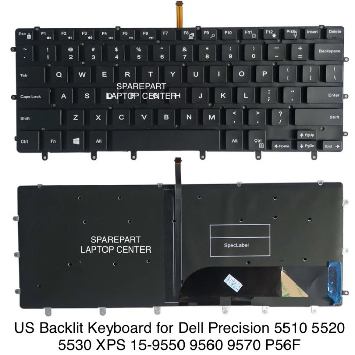 Jual Keyboard Dell Precision 5510 5520 5530 XPS 15-9550 9560 P56F ...