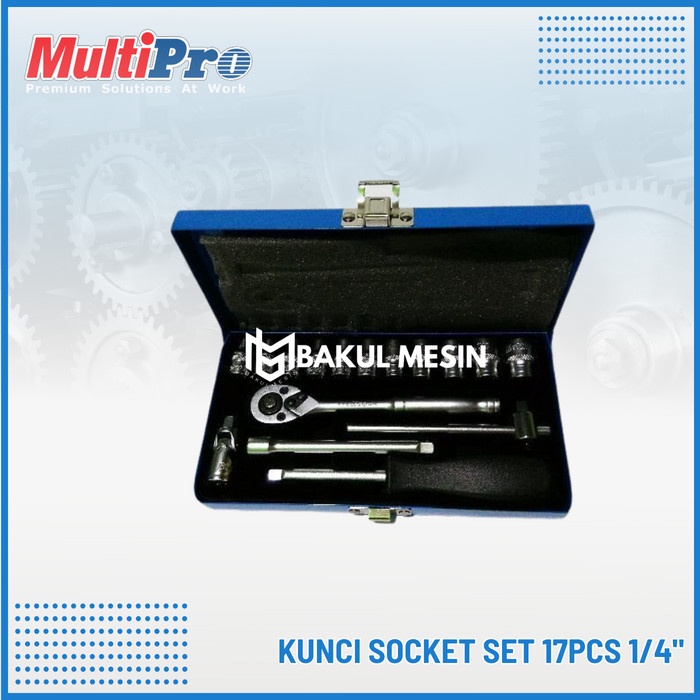 Jual COD Multipro Kunci Socket Set 17Pcs 1/4 Inch Kunci Sok Shock Heavy ...