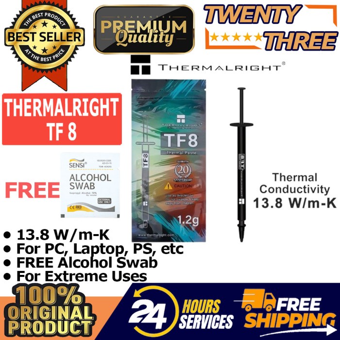Jual THERMALRIGHT TF8 Thermal Paste 1.2 Gram Pasta Grease Processor CPU VGA | Shopee Indonesia