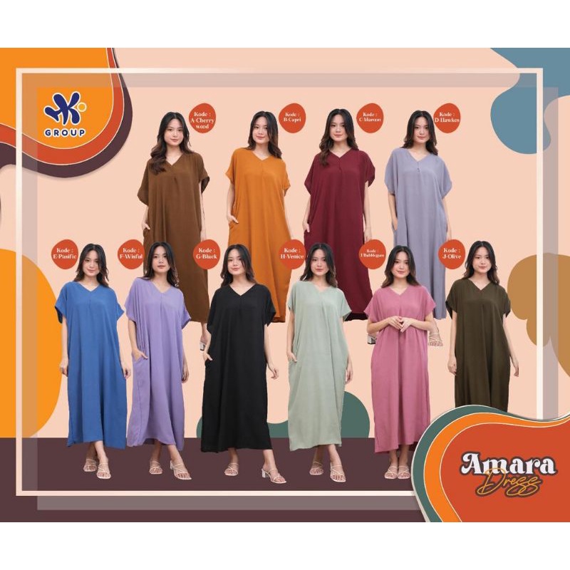 Jual Pre Order | Open PO AMARA DRESS By HK GRUP | Amara Dress | Longdress Dewasa | Daster Polos ...
