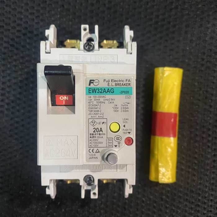Jual Ori Elcb Fuji Electric Ew32Aag 2P 2Phase 20A Ac100-230V 30Ma 30 Ma Terbaru | Shopee Indonesia