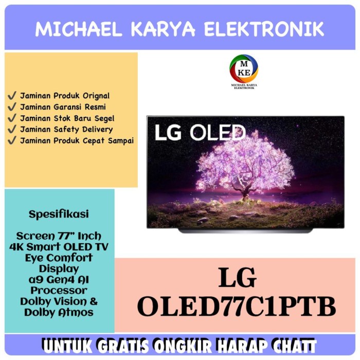 Jual New Lg Tv Oled77C1Ptb 77 Inch Oled Smart Tv 4K Uhd Oled77C1 77C1 ...