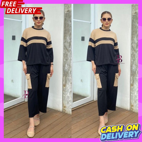 Jual Ootd Satu Set Celana Cewek Remaja Setelan Baju Clana Wanita Murah ...