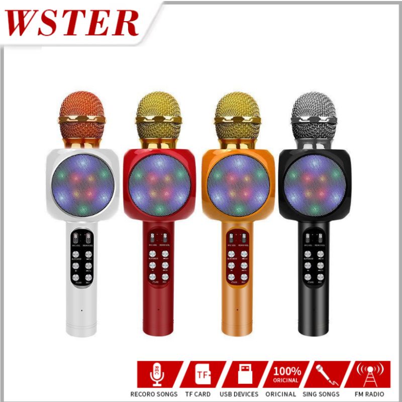 Jual WSTER Original Mic Karaoke microphone Bluetooth wireless WS-1816 ...