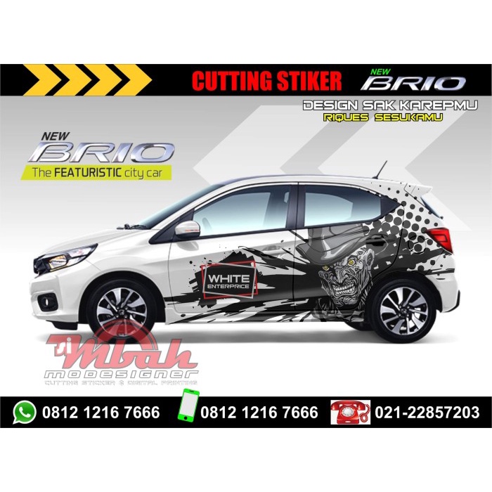 Jual Ori Sticker Mobil / Cutting Sticker Honda Brio / Sticker ...