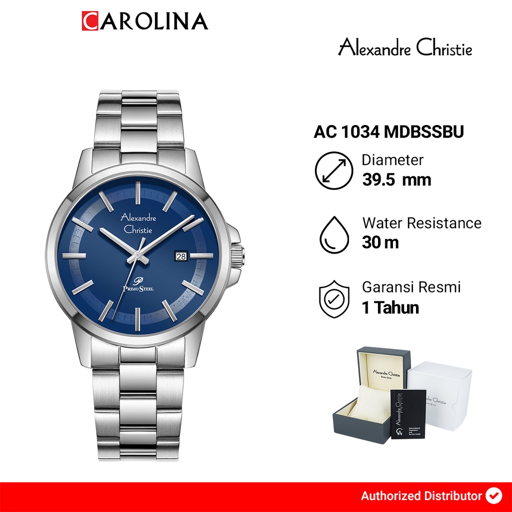 Jual Jam Tangan Pria Alexandre Christie Primo Steel AC 1034 MDBSSBU ...