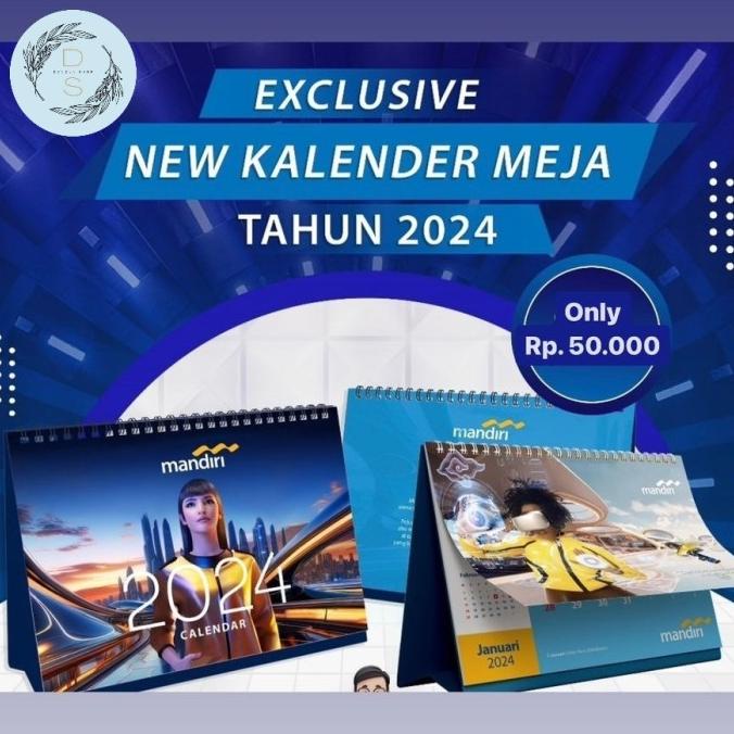 Jual Kalender Meja 2024 Bank Mandiri Kualitas Premium | Shopee Indonesia