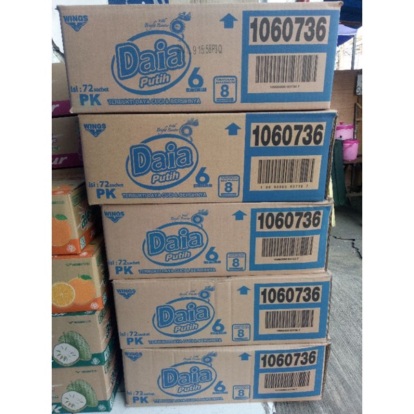 Jual Sabun Cuci Pakaian Daia Ecer 1000 Sachet Isi 12 Renteng 72 Pcs 46 ...