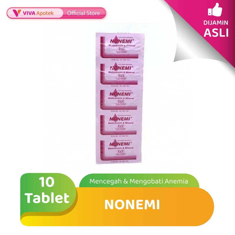 Jual Nonemi untuk Mencegah & Mengobati Anemia (10 Tablet) | Shopee ...