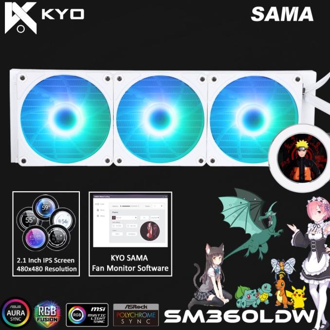 Jual Kyo Sama Sm360Ldw Argb Aio Liquid Cooling Lcd Display Garansi ...