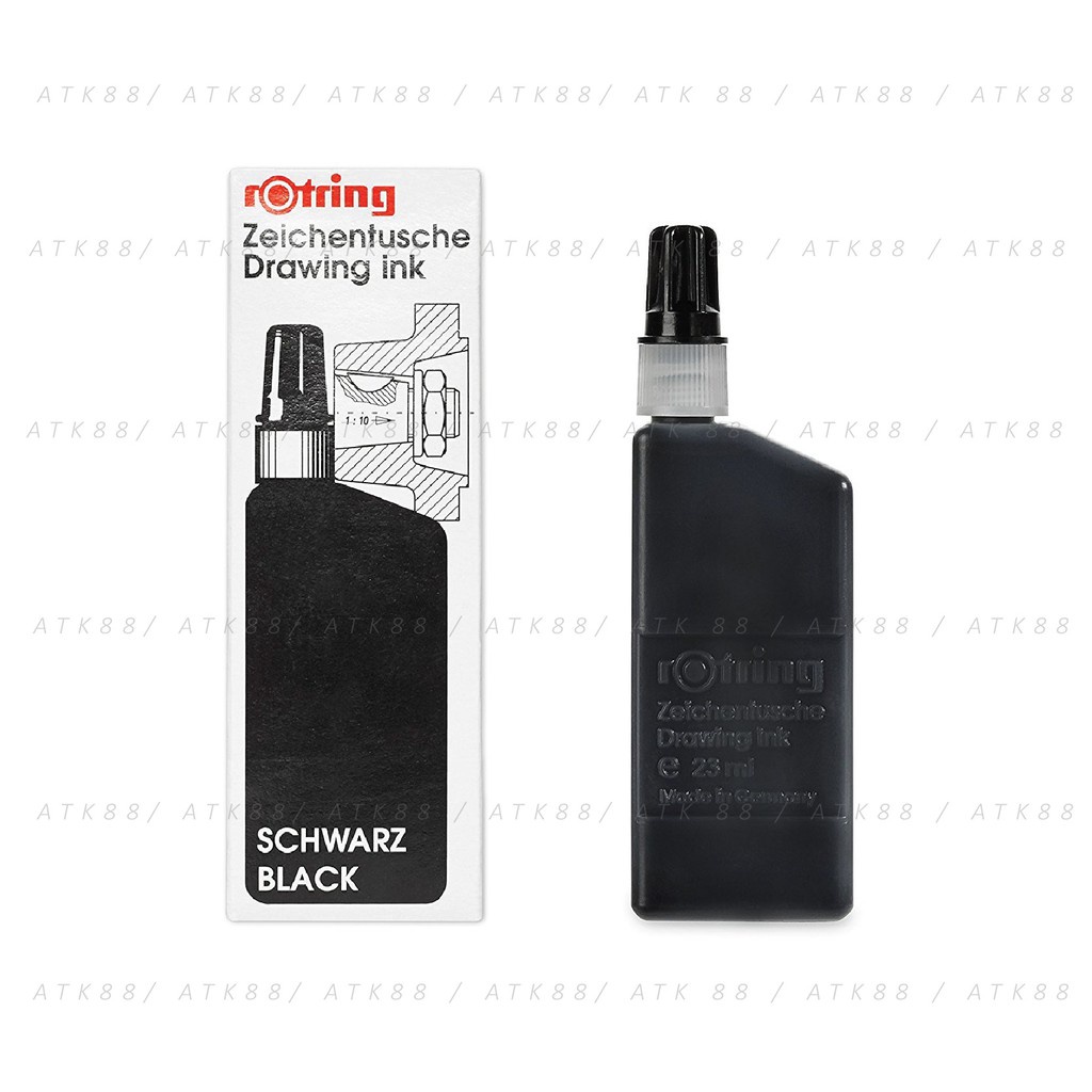 Jual Rotring Drawing Ink / Refill Tinta Hitam Rapido Dan Isograph ...