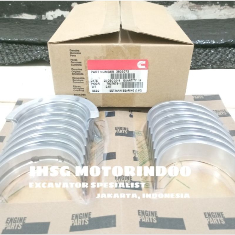 Jual METAL DUDUK SIZE 0.50 MAIN BEARING CUMMINS PC200-7 PC200-8 3802072 ...